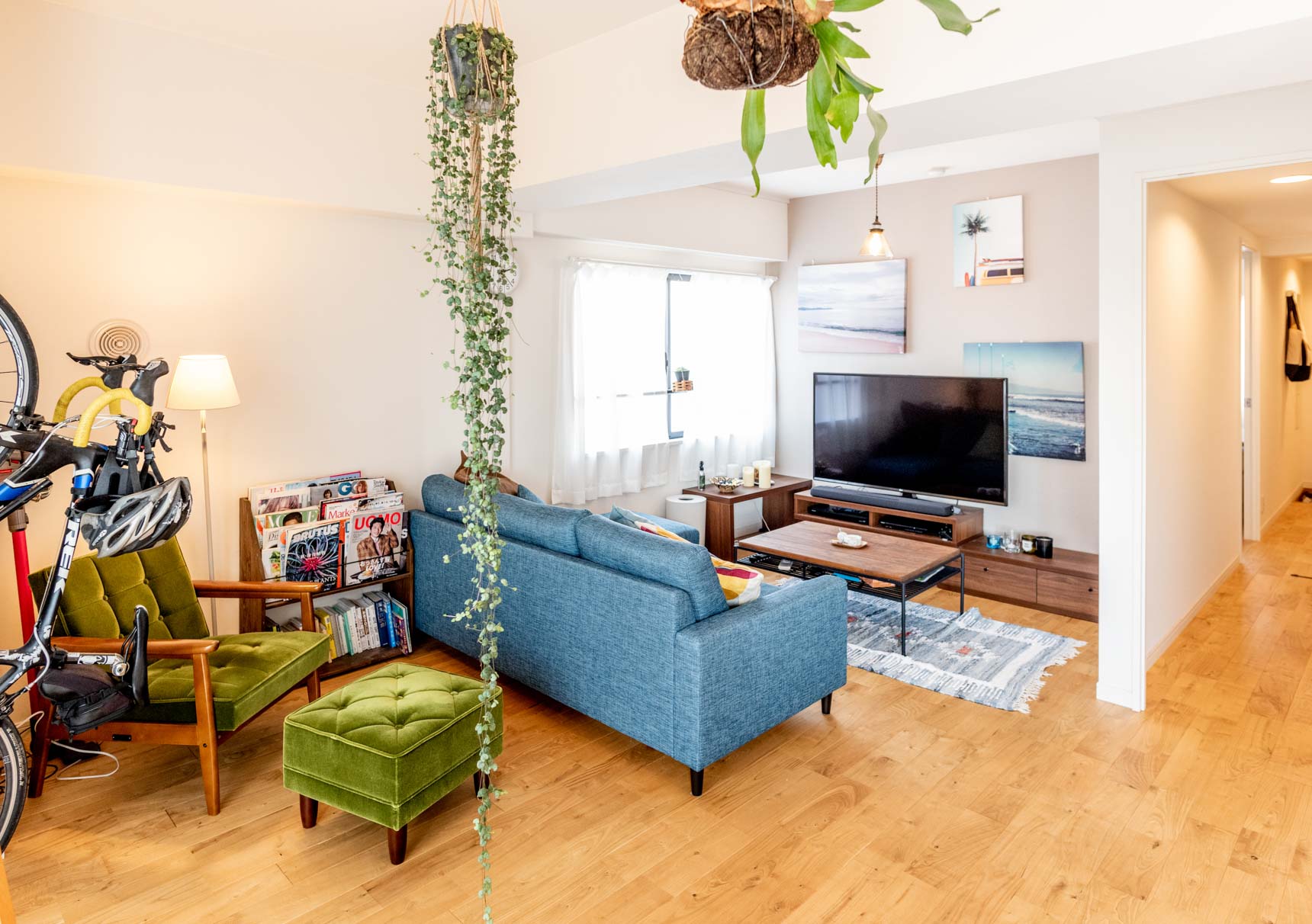 「グリーン」と「大きなキッチン」が訪れる人をもてなす。ふたり暮らしの2LDK | folk